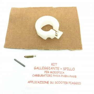 KIT GALLEGGIANTE + SPILLO PER CARBURATORE PHVA PHBN PHVB SCOOTER ...